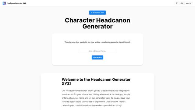 Character Headcanon Generator: Reviews, Features, Pricing, Guides, and ...